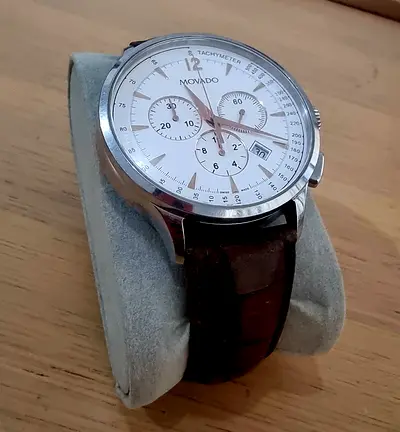 Classifieds: Movado Chronograph Mens Watch with Brown Leather Strap ...