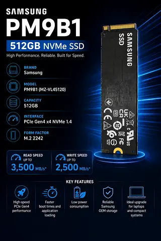 Classifieds: Samsung PM9B1 512GB NVMe M.2 PCIe Gen4 SSD - Excellent ...