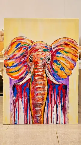 Classifieds: Beautiful Elephant Abstract painting | dubizzle Dubai