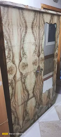 Classifieds: Wooden 2-Door Wardrobe with Mirror - Good Condition ...