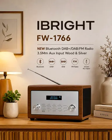 Classifieds: iBright FW-1766 Bluetooth DAB+/DAB/FM Retro Wood Radio ...