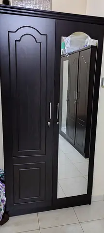 Classifieds: Dark Wooden Wardrobe / Armoire with Mirror - Good ...