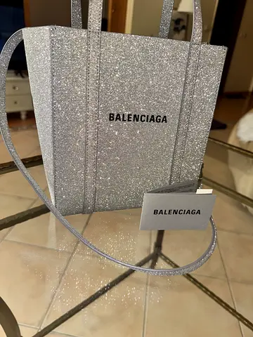 Classifieds: Balenciaga silver glitter tote bag - authentic | dubizzle ...