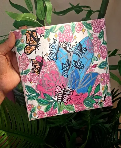 Classifieds: Butterfly and Floral Canvas Painting | dubizzle Sharjah