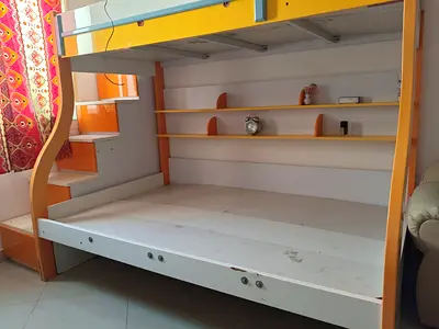 Classifieds: Bunk bed with built-in shelves and staircase - good ...