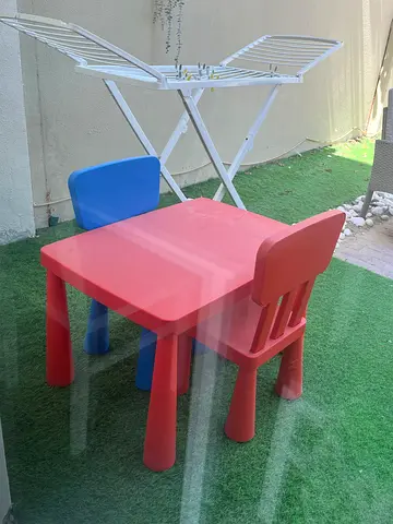 Classifieds: IKEA childrens table with two colorful chairs — good ...