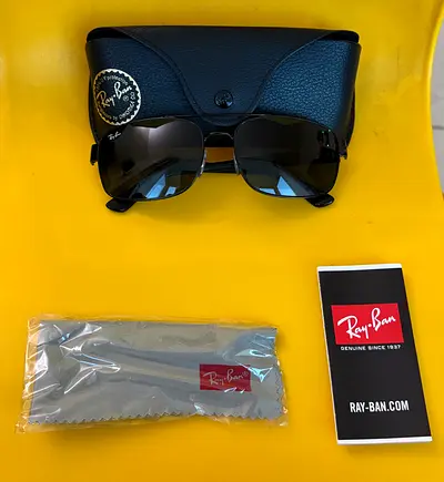 Classifieds: Ray-Ban ORB3687 Polarized Sunglasses - Black/Green (Like ...
