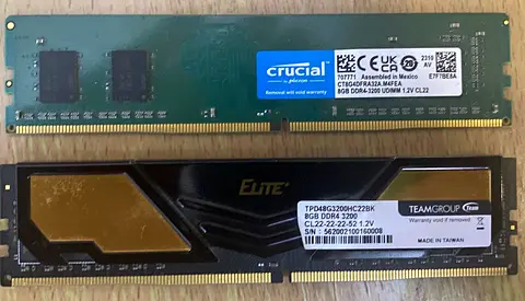 Classifieds: Pair of 8GB DDR4 RAM sticks (Crucial TeamGroup) - 3200MHz ...