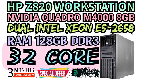 Classifieds: HP Z820 WORKSTATION 32 CORE 2 INTEL XEON E5-2658 RAM 128GB ...