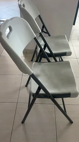 Classifieds: Set of 3 Lightweight Plastic Stackable Chairs with Metal ...