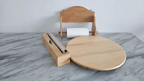 Classifieds: Wooden Kitchen Roll Holder, cling film cutter and Lazy ...