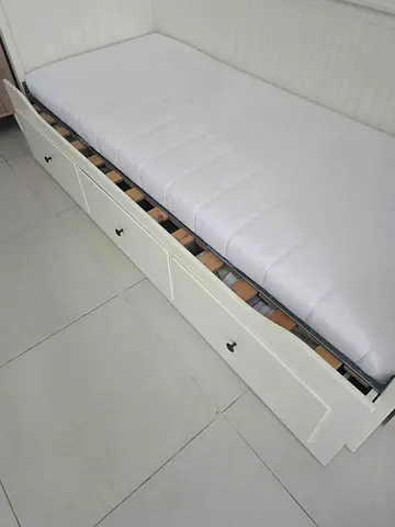 Classifieds: Ikea White wooden single daybed with 3 storage drawers and ...