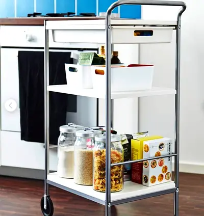 Classifieds: Slim 3-Tier Kitchen Trolley Cart with Wheels — White ...