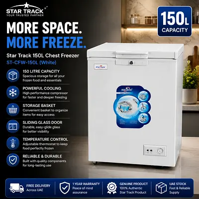 Classifieds: Star Track 150L Chest Freezer with Sliding Glass Storage ...