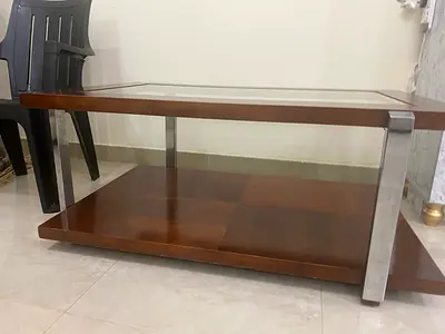 Classifieds: Wood and Glass Coffee Table with Lower Shelf | dubizzle ...