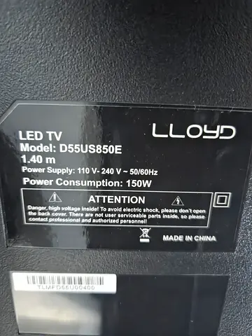 Classifieds: Lloyd 55-inch LED TV (Model D55US850E) - Used | dubizzle Dubai