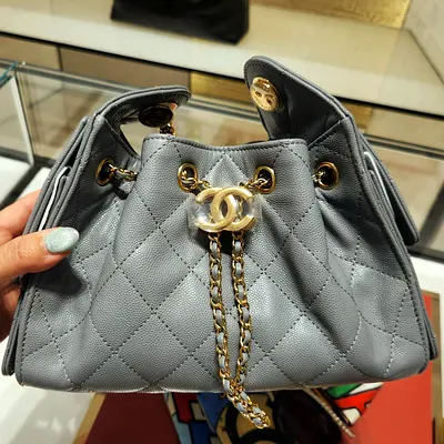 Classifieds: Chanel 25 Mini Grey Caviar Gold Hardware Bag 26A ...