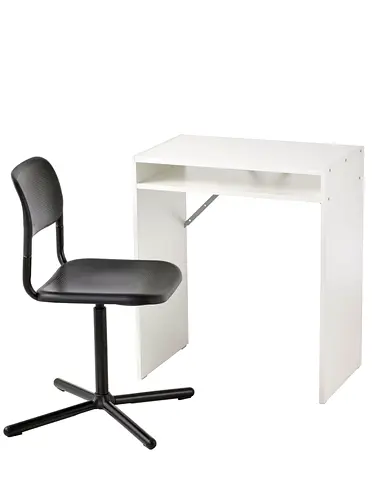 Classifieds: Compact White Desk with Black Swivel Chair | dubizzle Sharjah