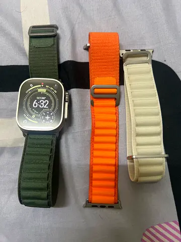 Classifieds: Apple Watch Ultra with 3 Nylon Bands (Green, Orange, Beige ...