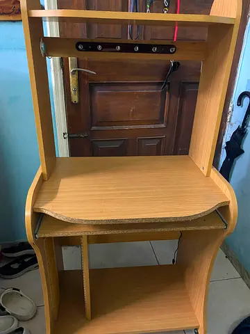 Classifieds: Wooden Computer Desk with Keyboard Tray and Storage ...