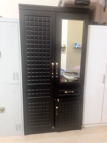 Classifieds: Dark Wood Wardrobe with Mirror - 2-Door, Good Condition ...