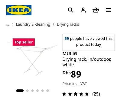 Classifieds: IKEA MULIG Drying Rack In/Outdoor White | dubizzle Sharjah