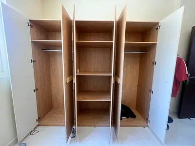 Classifieds: Spacious 6-Door Wooden Wardrobe with Shelves and Hanging ...