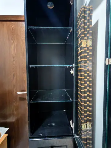 Classifieds: Tall Black Glass-Shelf Cabinet / Display Unit (Used ...