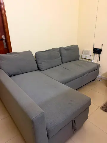 Classifieds: Grey L-shaped Fabric Sofa with Chaise - Good Condition ...