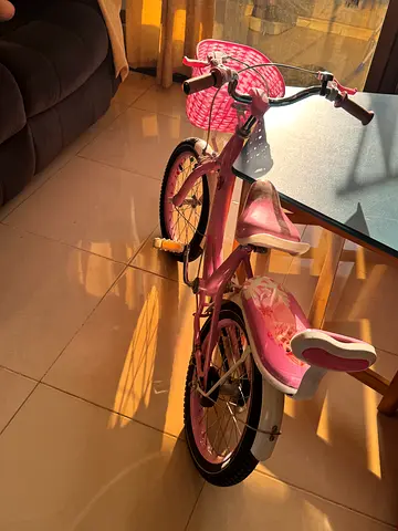 Classifieds: Girls pink 16-inch bicycle with training wheels and basket ...