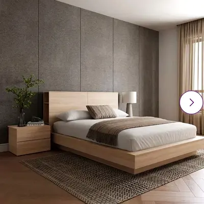 Classifieds: Modern low-profile wooden platform bed with headboard and ...