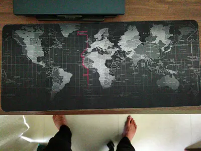 Classifieds: Large World Map Desk Mouse Pad XXL — Clean, Lightly Used ...