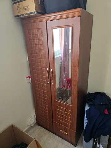 Classifieds: Two-door wooden wardrobe with mirror - good condition ...