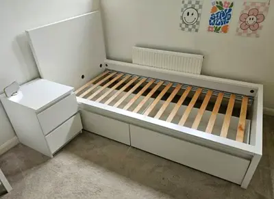 Classifieds: Malam single size bed 90/200cm bed with 2 storage drawers ...