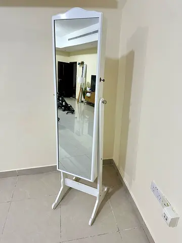 Classifieds: Jewelry cabinet with mirror and key color white in a good ...