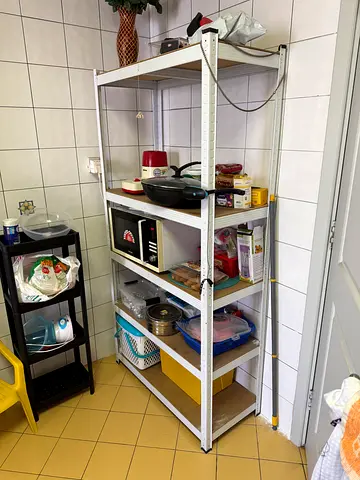 Classifieds: Metal Kitchen Storage Rack with 4 Shelves - White ...