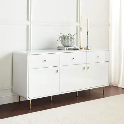 Classifieds: Modern White Sideboard with Gold Legs | dubizzle Abu Dhabi