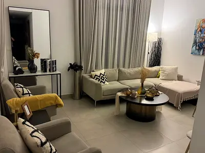Classifieds: Light grey L-shaped sofa with coffee table and armchairs ...