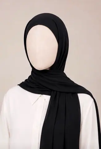 Classifieds: Chiffon Hijab Built-In Undercap Jordan style Black حجاب ...