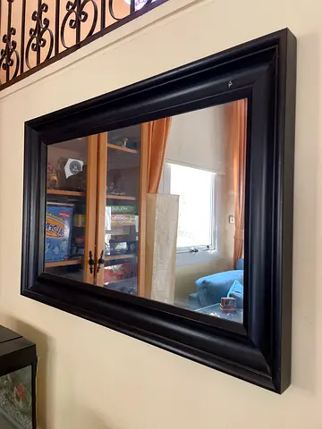 Classifieds: Large Black Framed Wall Mirror - Classic Design | dubizzle ...
