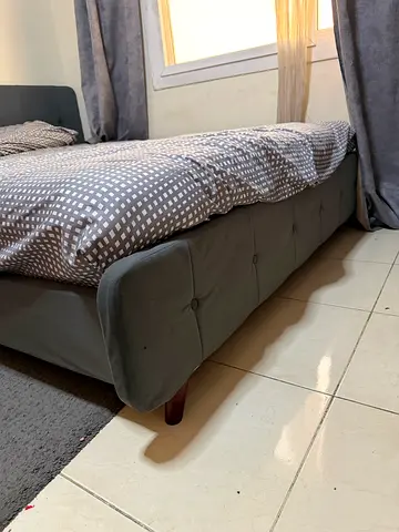 Classifieds: Grey fabric sofa bed / futon in good used condition with ...