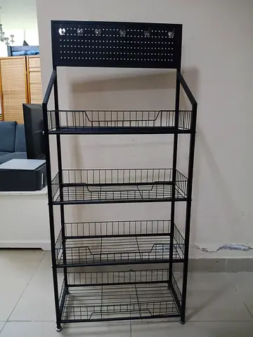 Classifieds: Black Metal 5-Tier Wire Display Shelf - Good Condition ...