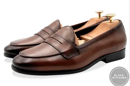 Classifieds: New Handmade Brown Leather Belgian Penny Loafers - Mens ...
