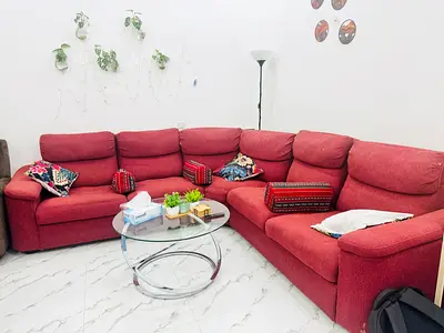 Classifieds: Red L-shaped Corner Sofa — Comfortable 5-Seater Sectional ...