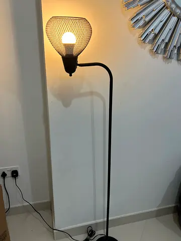 Classifieds: Black Metal Floor Lamp with Mesh Shade -Smart Good ...