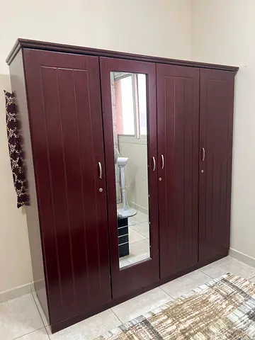 Classifieds: Solid Wooden 3-Door Wardrobe with Mirror - Dark Brown ...
