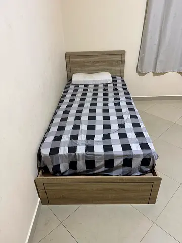 Classifieds: Single wooden bed frame with mattress - good condition ...