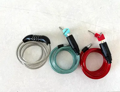 Classifieds: 3 short Cable Locks Bike/scooter with Keys and Combination ...