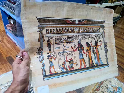 Classifieds: Authentic Egyptian Papyrus Painting - Hand-Painted Scene ...