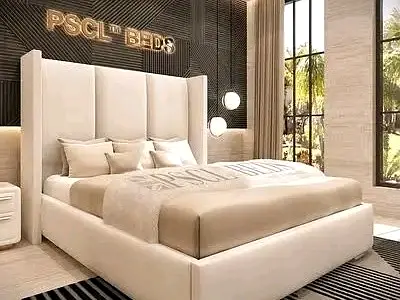 Classifieds: Modern Upholstered Bed with High Headboard | dubizzle Sharjah